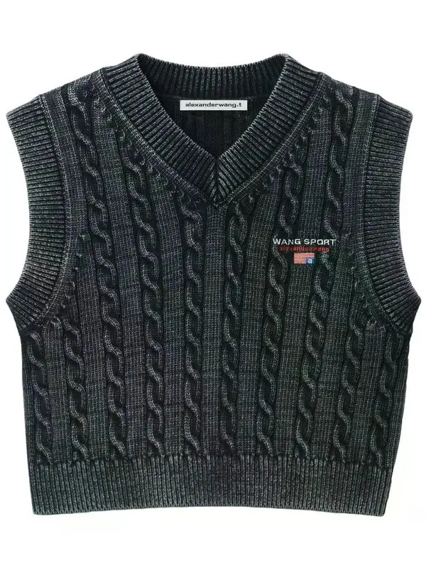 Alexander Wang Cable-knit Vest - Black