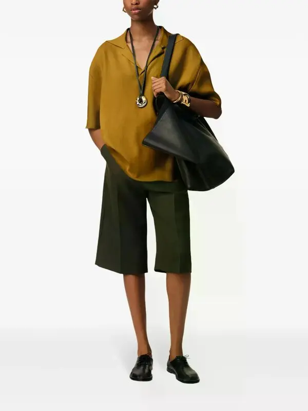 AMI Paris Fine-knit Polo Shirt - Neutrals