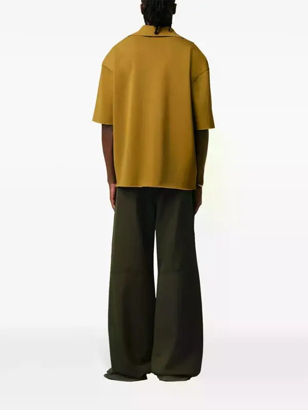 AMI Paris Fine-knit Polo Shirt - Neutrals