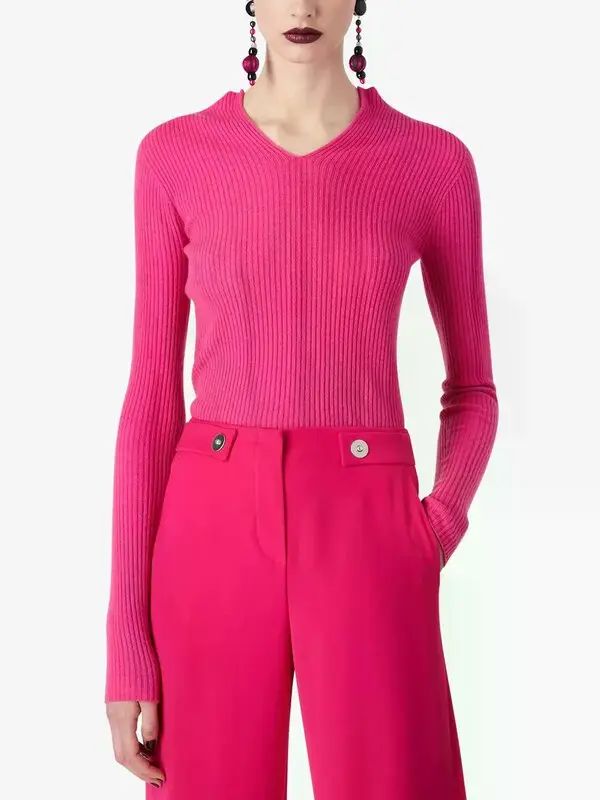 Giorgio Armani V-neck Ribbed Jumper