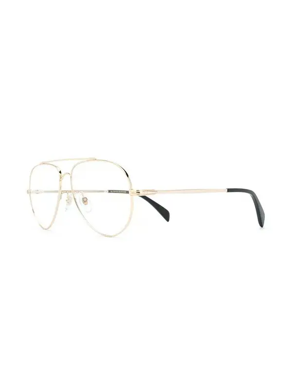 DB EYEWEAR BY DAVID BECKHAM Polished Aviator-frame Glasses