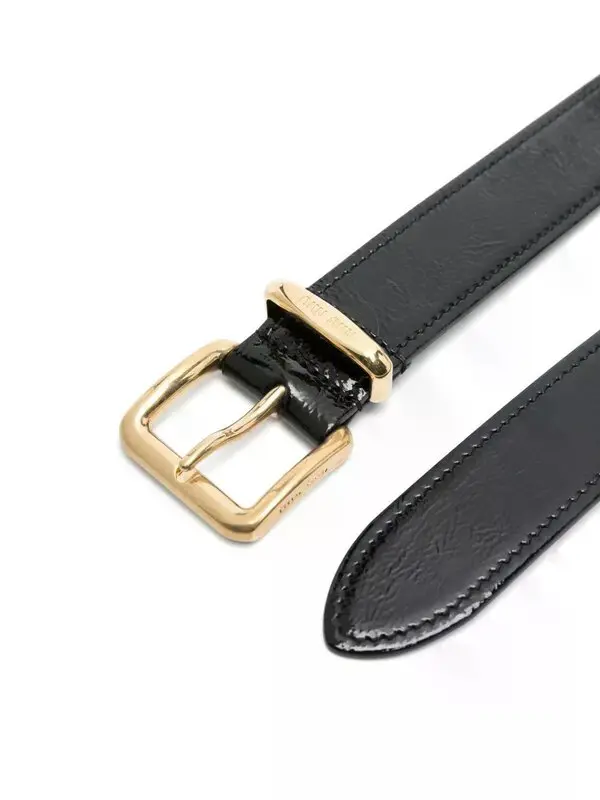 ☆MiuMiu☆NAPLAK PATENT LEATHER BELT ベルト 正規品 Miu Miu Patent-Leather Belt - Black | Editorialist