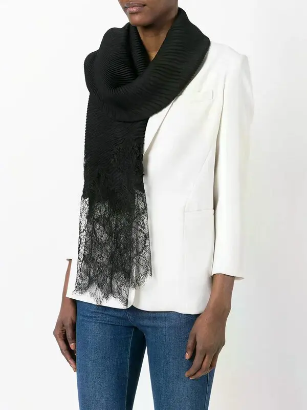 Valentino Garavani Lace Trim Scarf