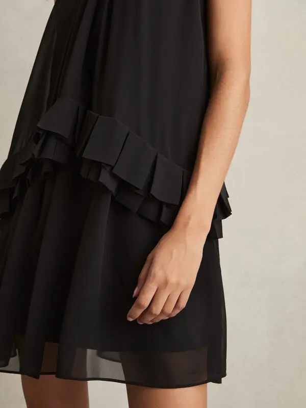 REISS Luni Chiffon Tiered Dress