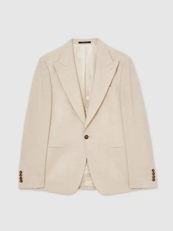 REISS Sb Belmont Sb Single-breasted Textured Blazer Slim-fit With Wool