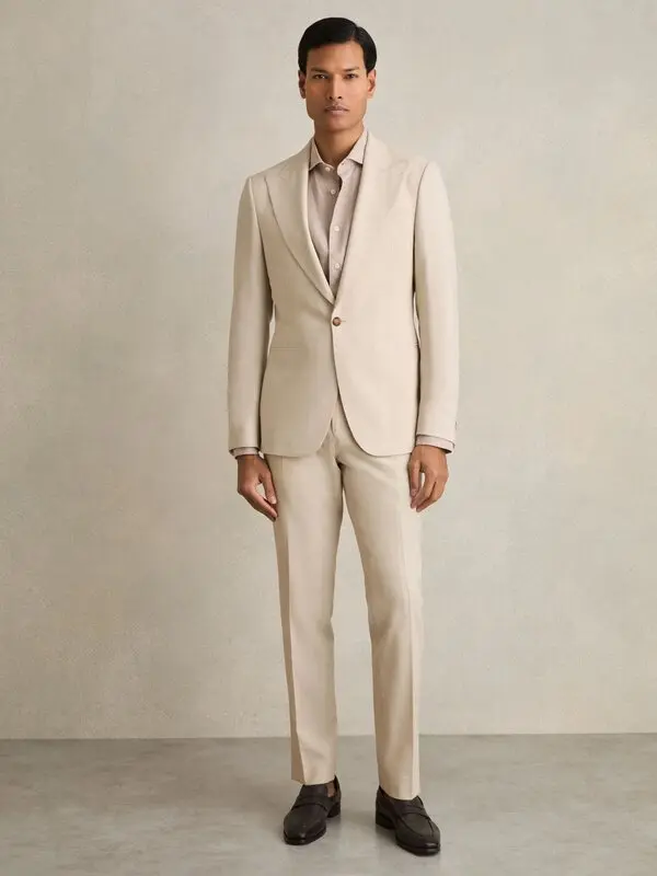 REISS Sb Belmont Sb Single-breasted Textured Blazer Slim-fit With Wool