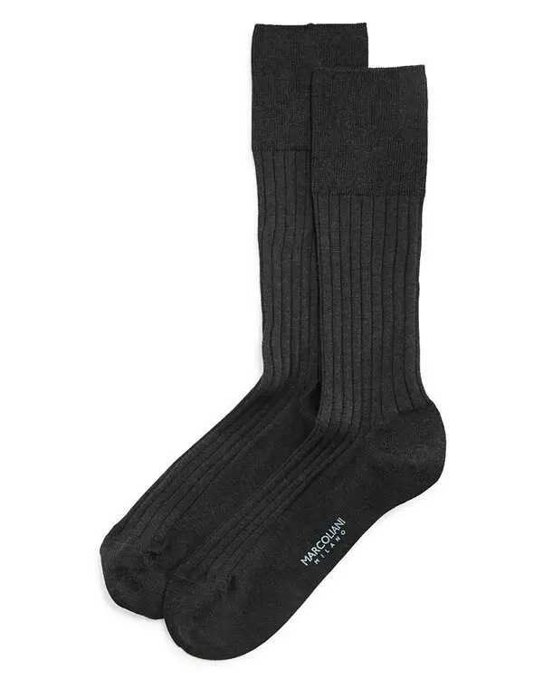 Marcoliani Ribbed Socks - Charcoal