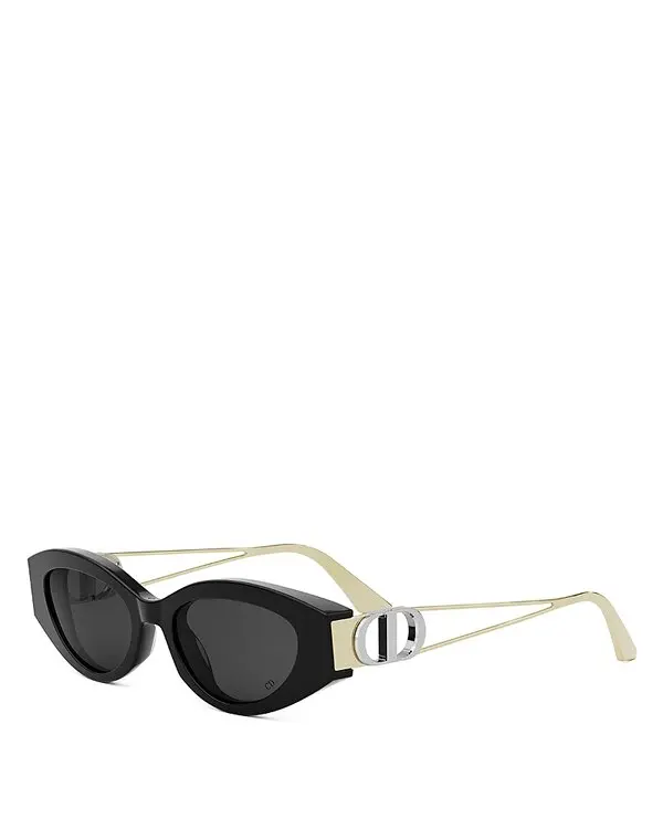 Dior 30montaigne B6i Oval Sunglasses - Black/smoke