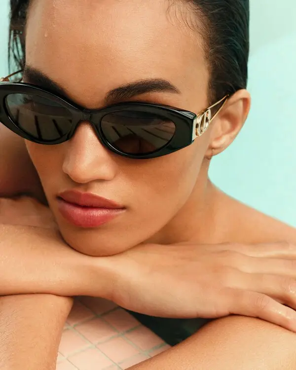 Dior 30montaigne B6i Oval Sunglasses - Black/smoke