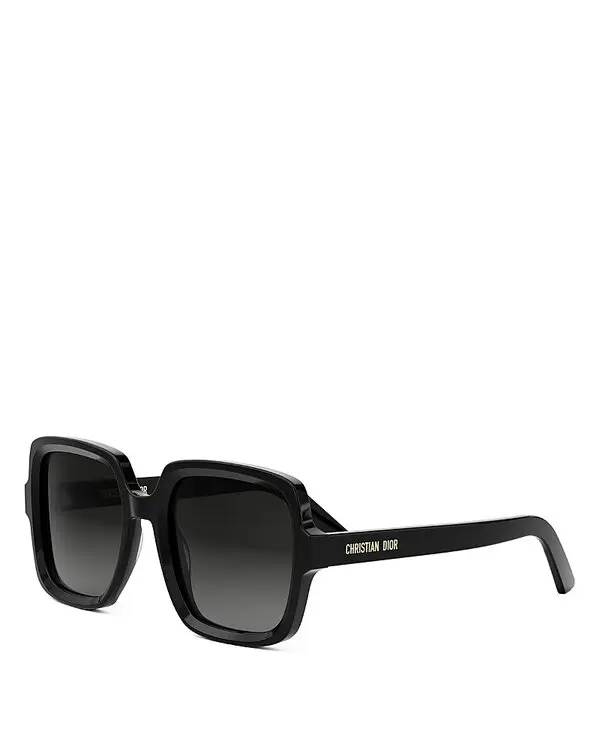 Dior Midnight S4i Square Sunglasses - Black/smoke Grad