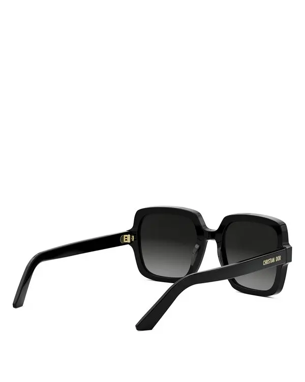 Dior Midnight S4i Square Sunglasses - Black/smoke Grad