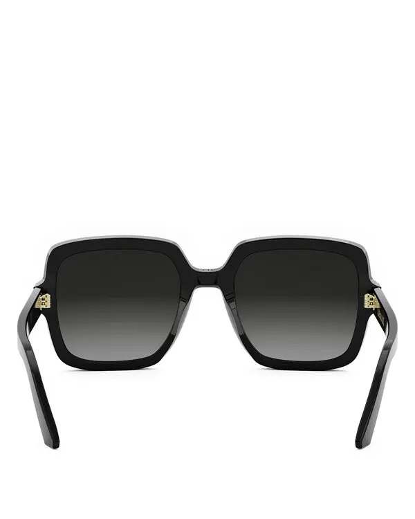 Dior Midnight S4i Square Sunglasses - Black/smoke Grad