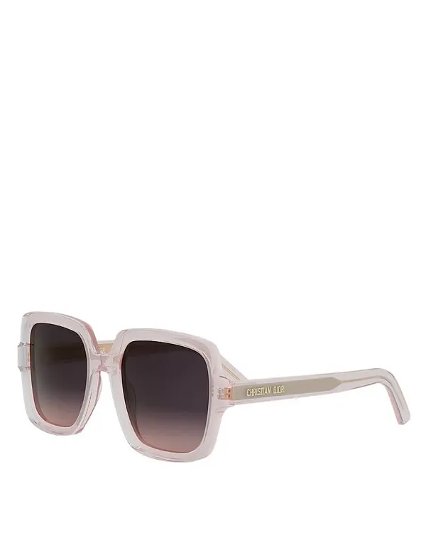 Dior Midnight S4i Square Sunglasses - Transparent Gray