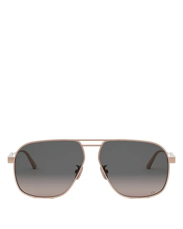 Dior Cannage A1u Square Sunglasses - Gold/smoke