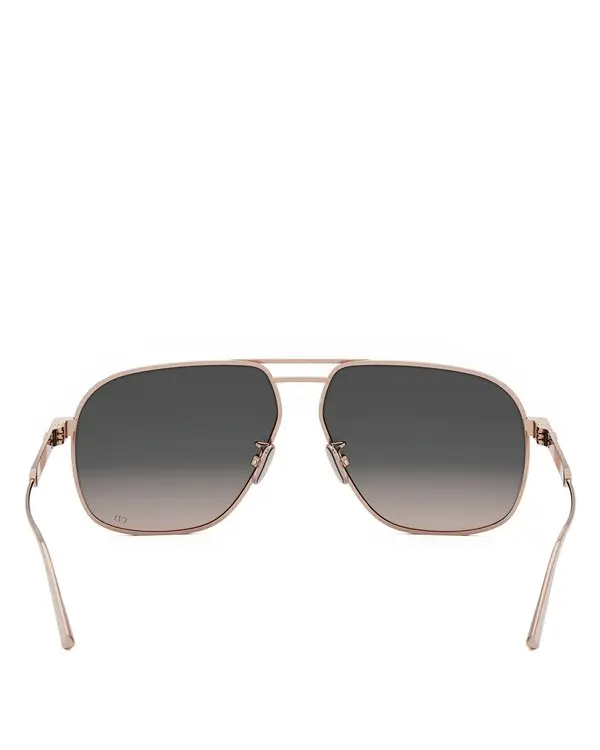 Dior Cannage A1u Square Sunglasses - Gold/smoke