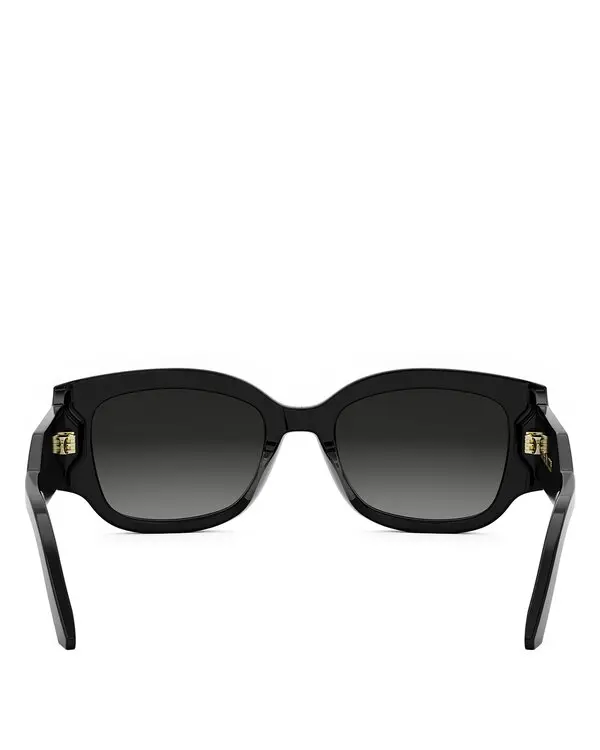 Dior Signature S13i Rectangle Sunglasses - Black/smoke Grad