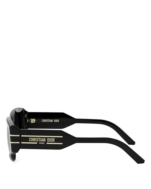 Dior Signature S13i Rectangle Sunglasses - Black/smoke Grad