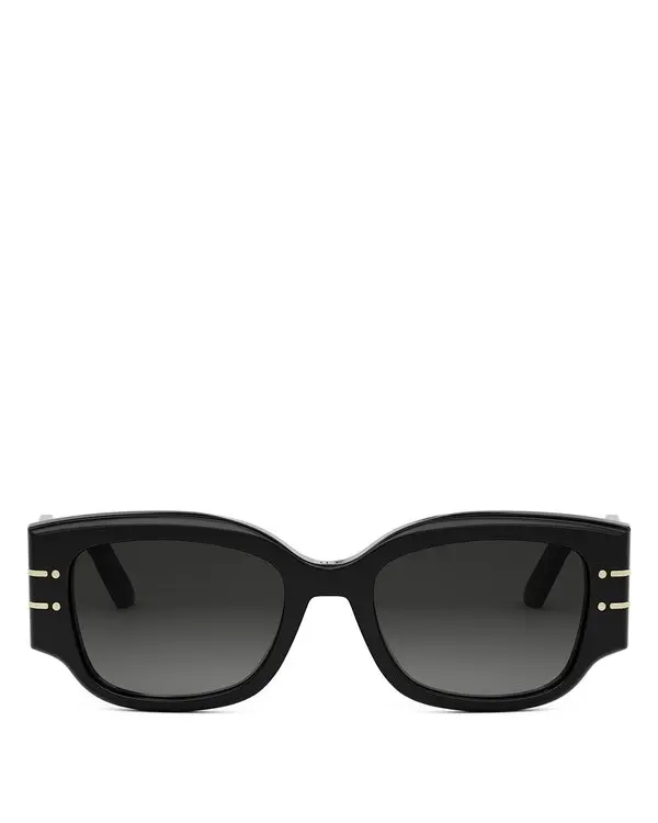Dior Signature S13i Rectangle Sunglasses - Black/smoke Grad