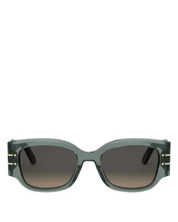 Dior Signature S13i Rectangle Sunglasses - Green/rovieux
