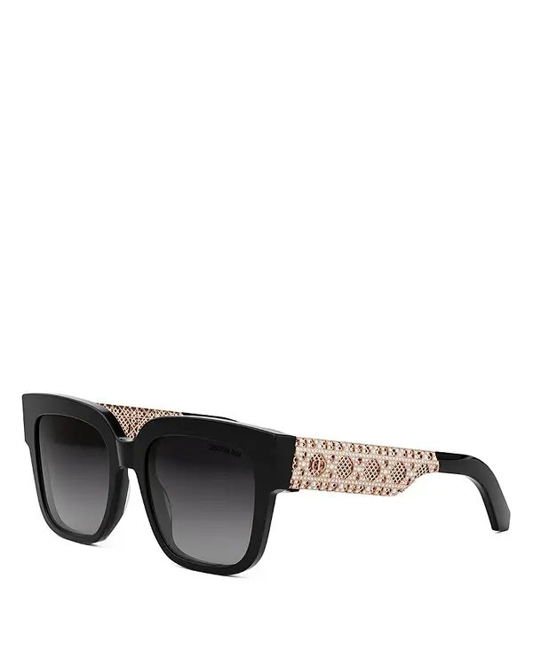 Dior Dioresille Square Sunglasses - Black/smoke Grad