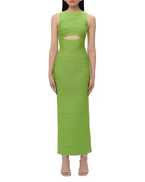 Herve Leger Tanya Gown - Parakeet