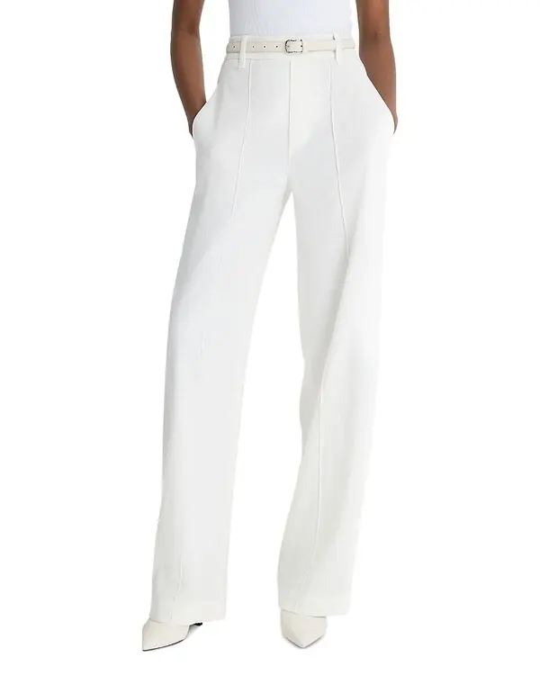 Vince Linen-blend High-rise Trousers - Off White