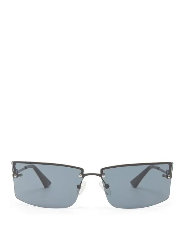 Le Specs Rectangle Sunglasses, 69mm - Black