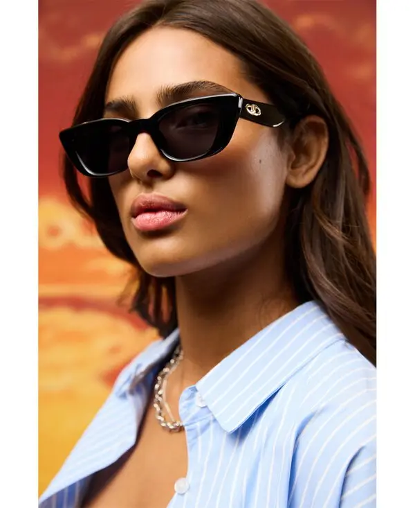 Le Specs Dream Lover 50mm Cat Eye Sunglasses - Black