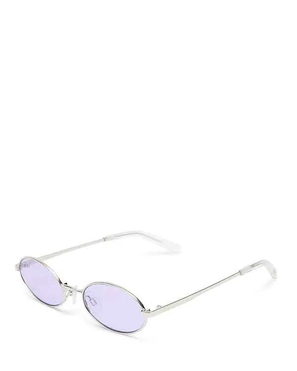Le Specs Love Train Oval Sunglasses 56mm - Silver