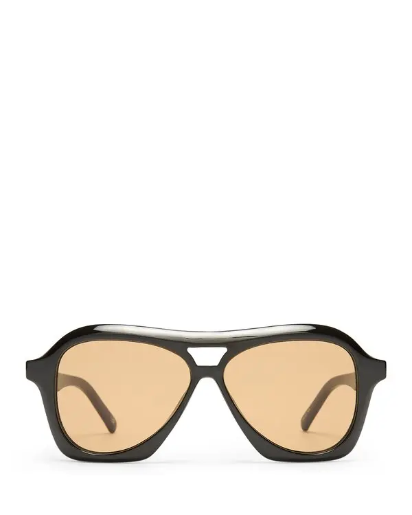 Le Specs Drizzle Geometric Sunglasses, 56mm - Tortoise/orange