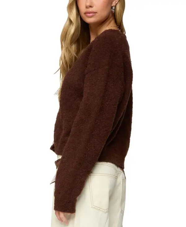 EDIKTED Knitted Cardigan - Brown