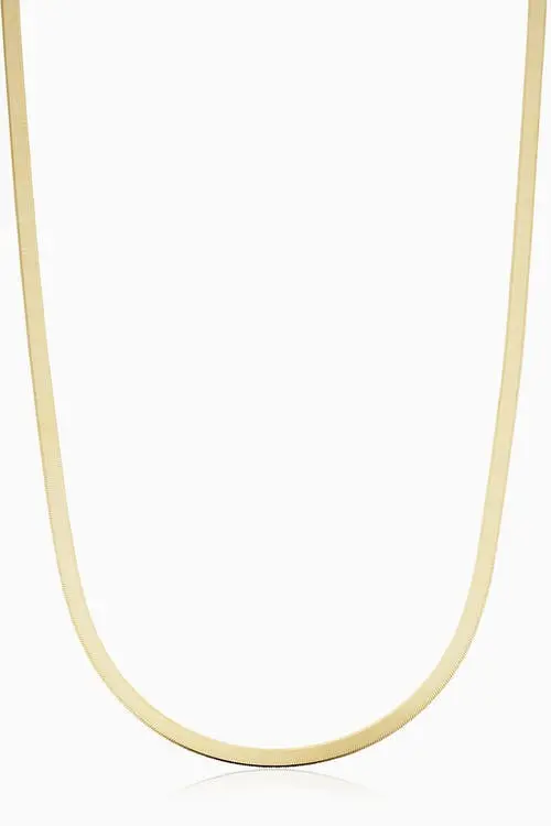 ORADINA 10k Gold Herringbone Necklace - Yellow Gold