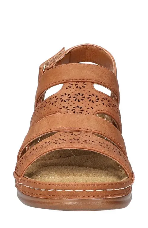 EASY WORKS BY EASY STREET Alexi Slingback Wedge Sandal - Tan