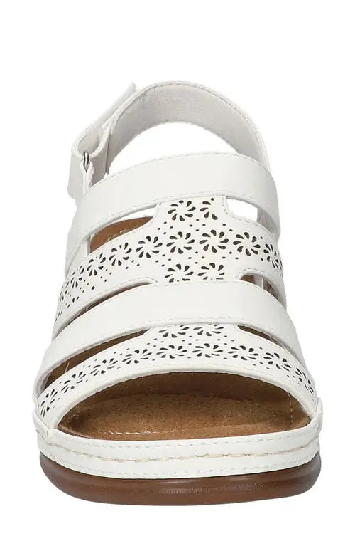 EASY WORKS BY EASY STREET Alexi Slingback Wedge Sandal - White