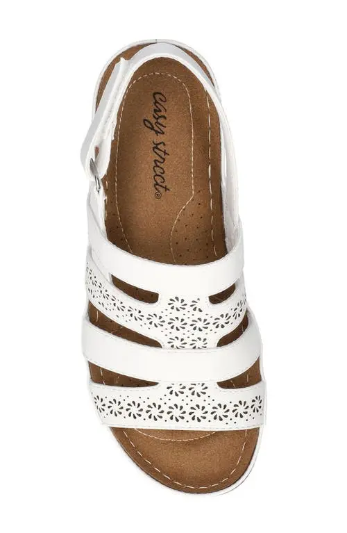 EASY WORKS BY EASY STREET Alexi Slingback Wedge Sandal - White