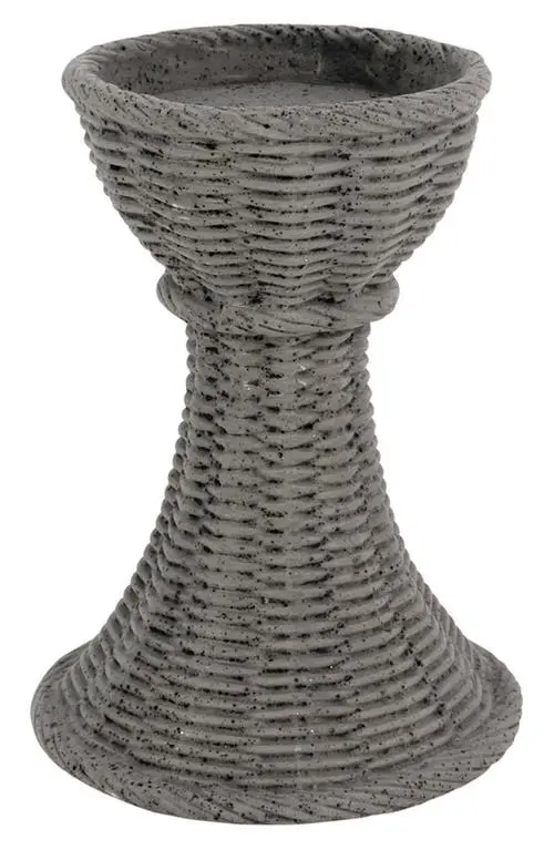 VIETRI Casa Larger Candlestick - Dark Grey