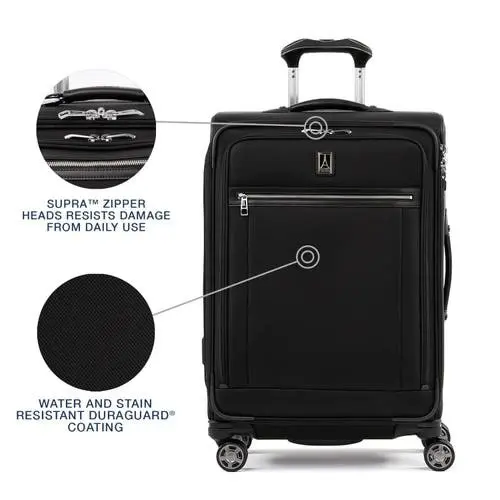 TRAVELPRO Platinum Elite 25-inch Expandable Spinner Luggage - Shadow Black