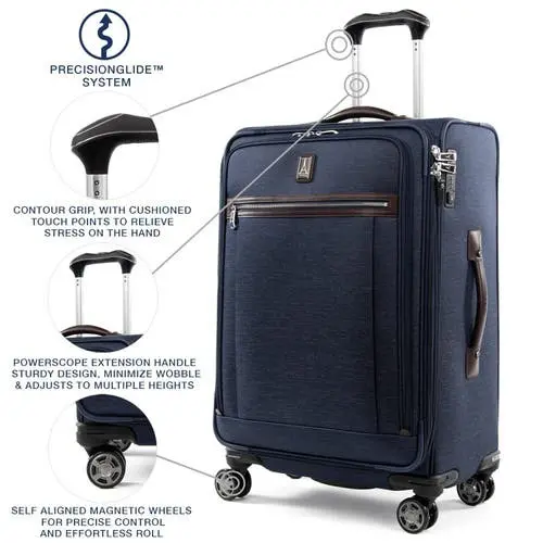 TRAVELPRO Platinum Elite 25-inch Expandable Spinner Luggage - True Navy Blue