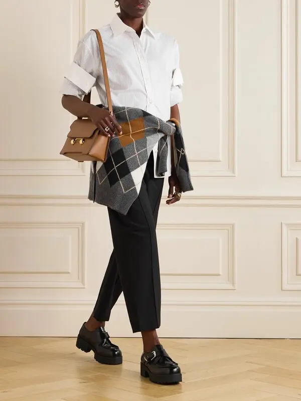 Marni Woven Straight-leg Trousers