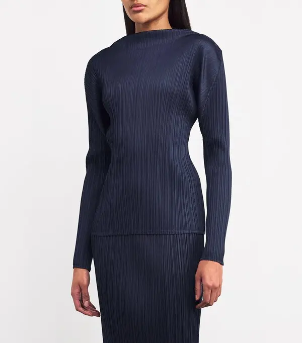 Issey Miyake Long Sleeve Top - Navy