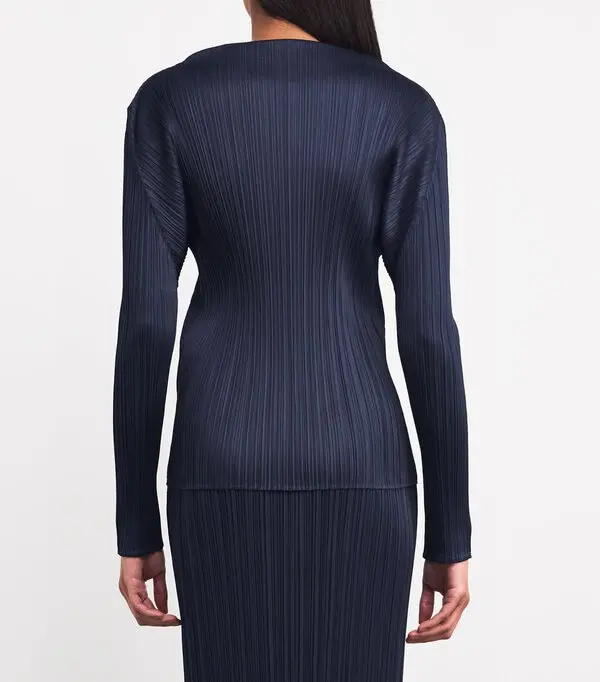 Issey Miyake Long Sleeve Top - Navy