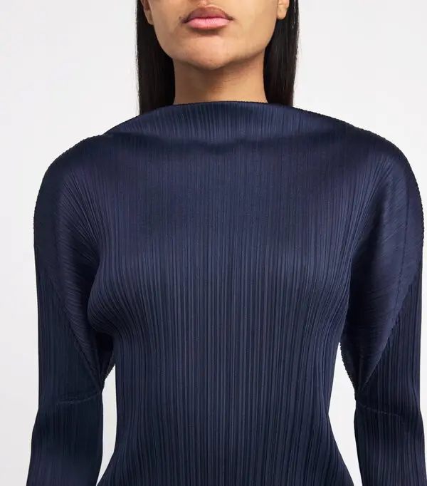 Issey Miyake Long Sleeve Top - Navy