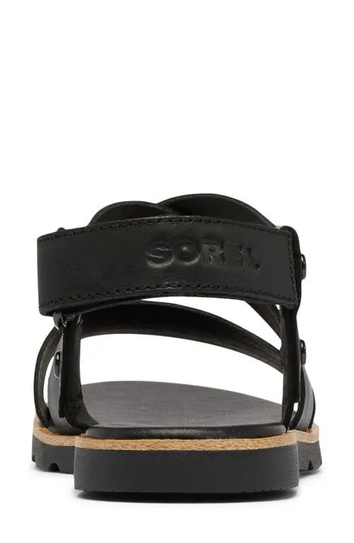 Sorel Ella Iii Crisscross Sandal - Black/ Black