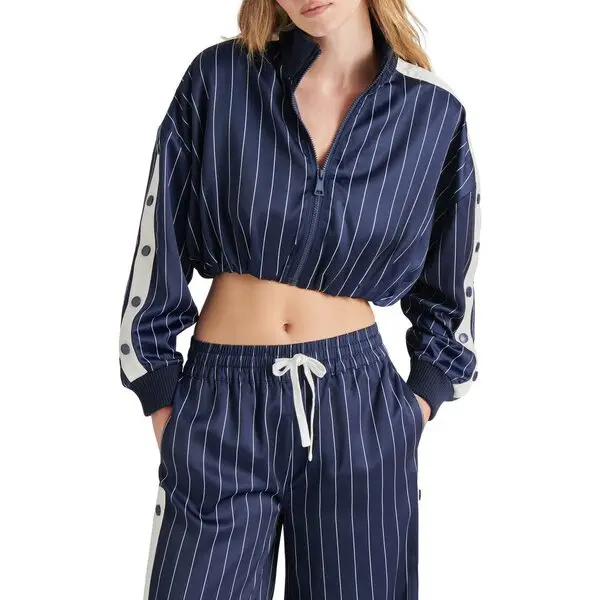 Steve Madden Beckham Pinstripe Crop Jacket