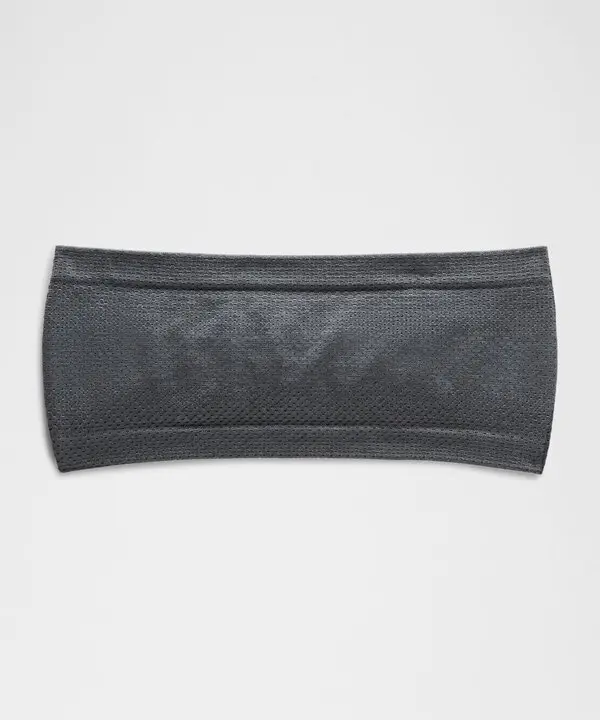 Lululemon Metal Vent Tech Seamless Wide Headband - Black/solar Grey