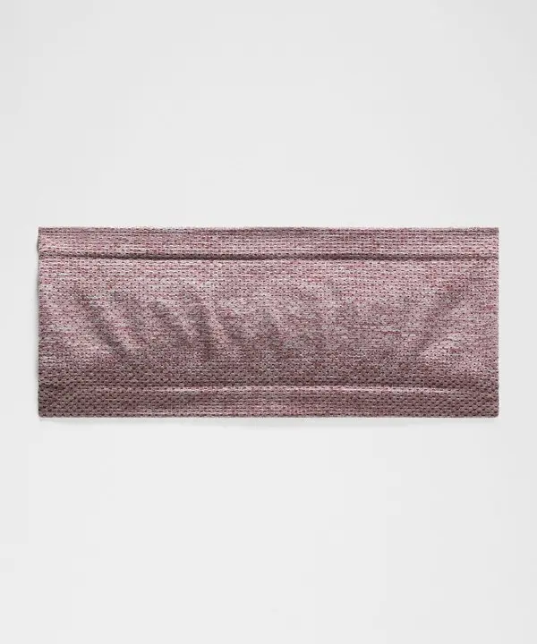 Lululemon Metal Vent Tech Seamless Wide Headband - Burgundy Bay/foam Cloud