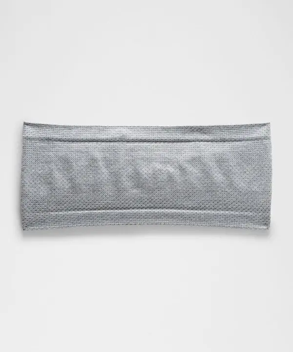 Lululemon Metal Vent Tech Seamless Wide Headband - Solar Grey/vapor