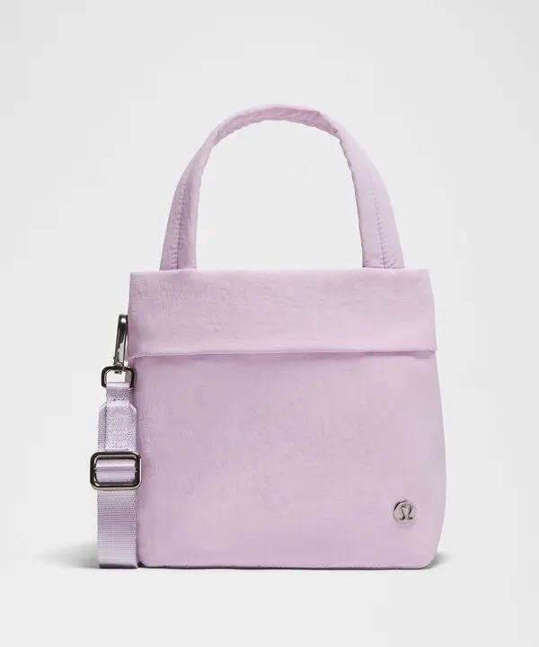 Lululemon On My Level Small Tote Bag - Lilac Play/silver
