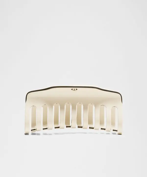 Lululemon Jumbo Claw Clip - Light Ivory/black