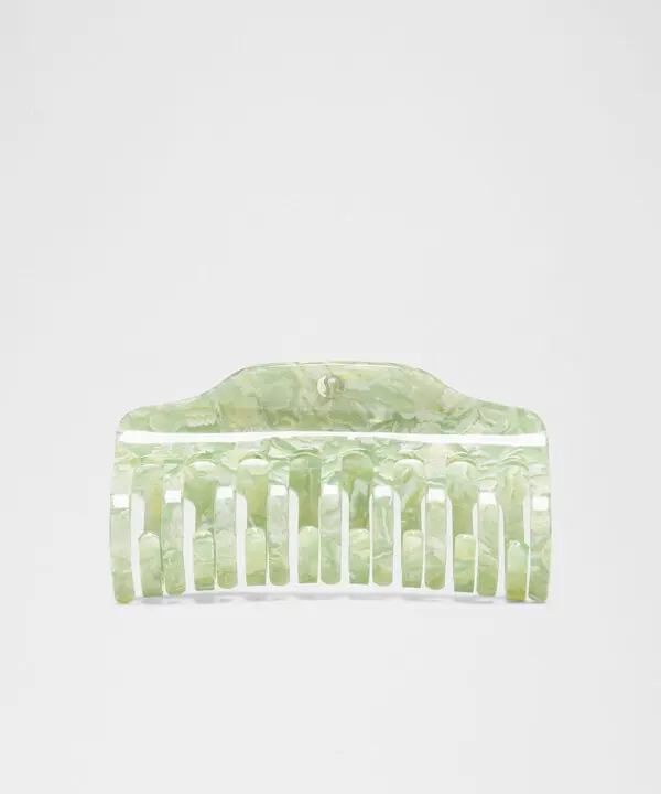 Lululemon Jumbo Claw Clip - Willow Leaf/matcha Magic